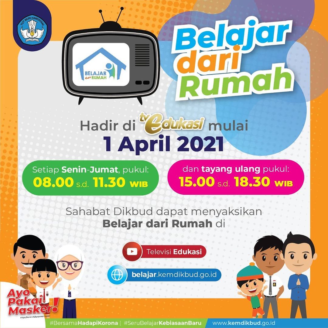Tayangan Program BDR di TV Edukasi | Dinas Pendidikan Pemuda dan Olahraga